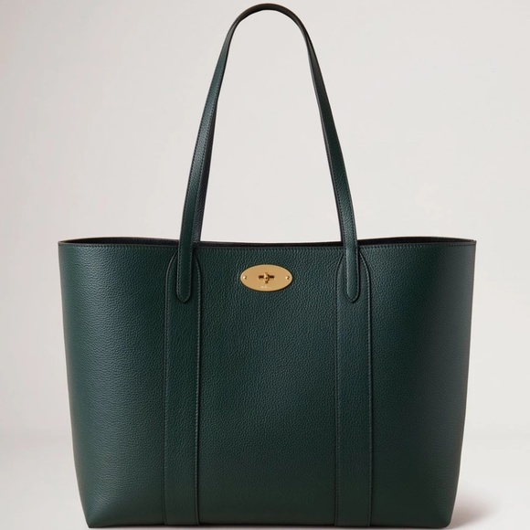 Mulberry | Bags | Mulberry Bayswater In Mulberry Green Leather Tote ...